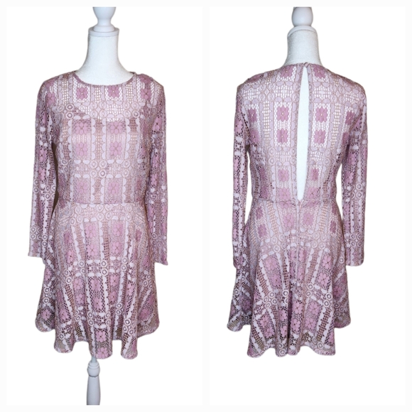 Modcloth | Dresses | Modcloth Lace Lady Lace Lavendar Fit And Flare ...